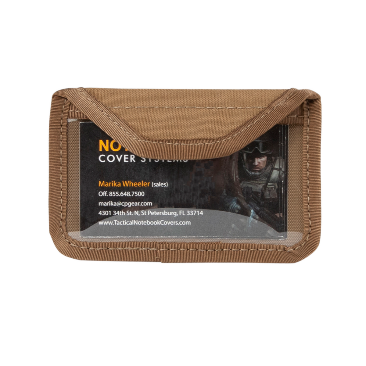 Detachable Business Card Pouch, See-Thru front – Tactical Notebook Covers